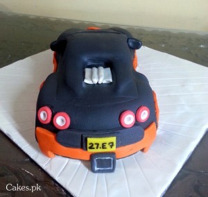 Sculpted Bugatti Veyron Car Cake - Cakes.pk